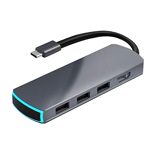 PANUSBGHUB Mate6 6 in 1 Multi-Function Type-C/USB-C HUB Expansion Dock (Color : Grey)