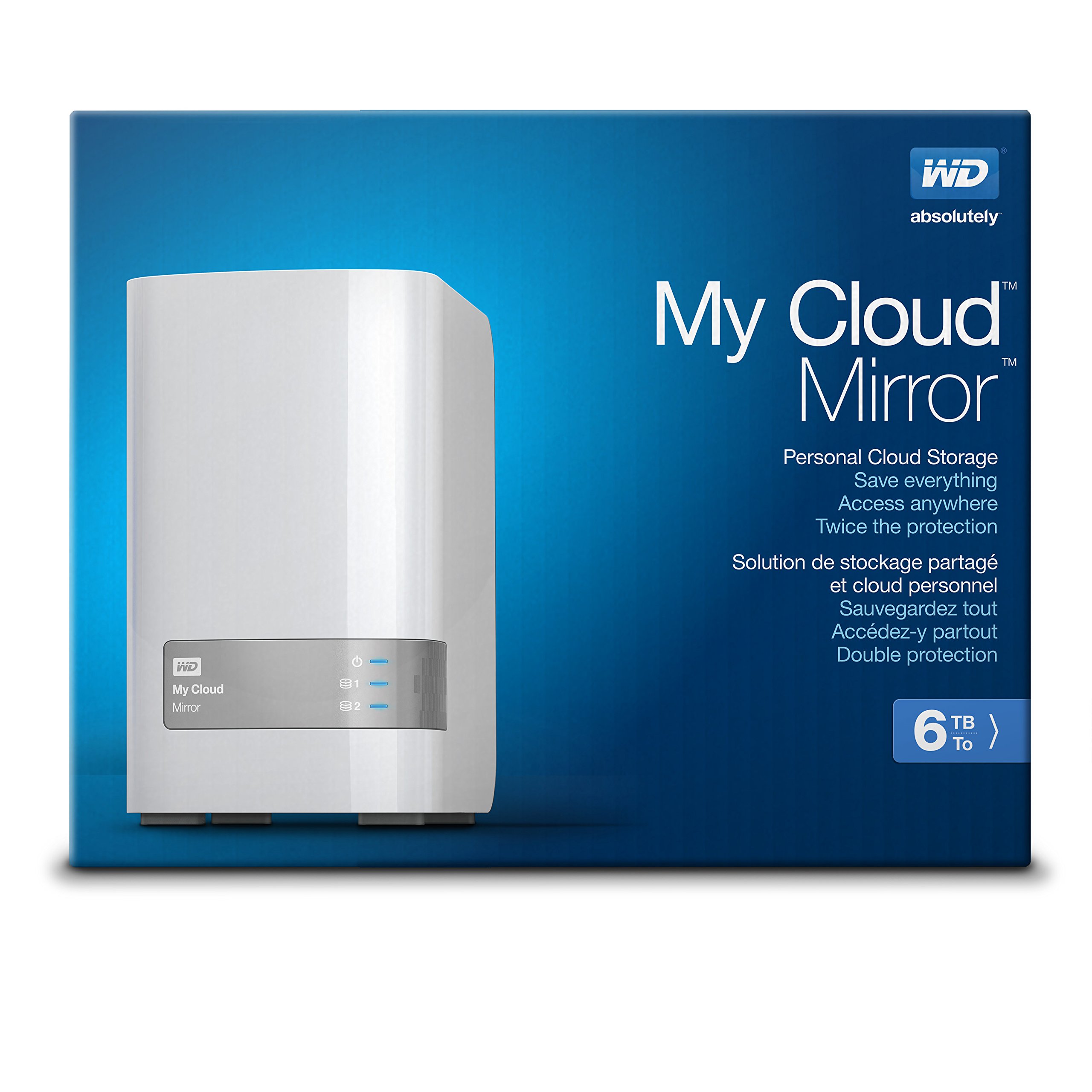 WD 6TB My Cloud Mirror Personal Network Attached Storage - NAS - WDBZVM0060JWT-NESN