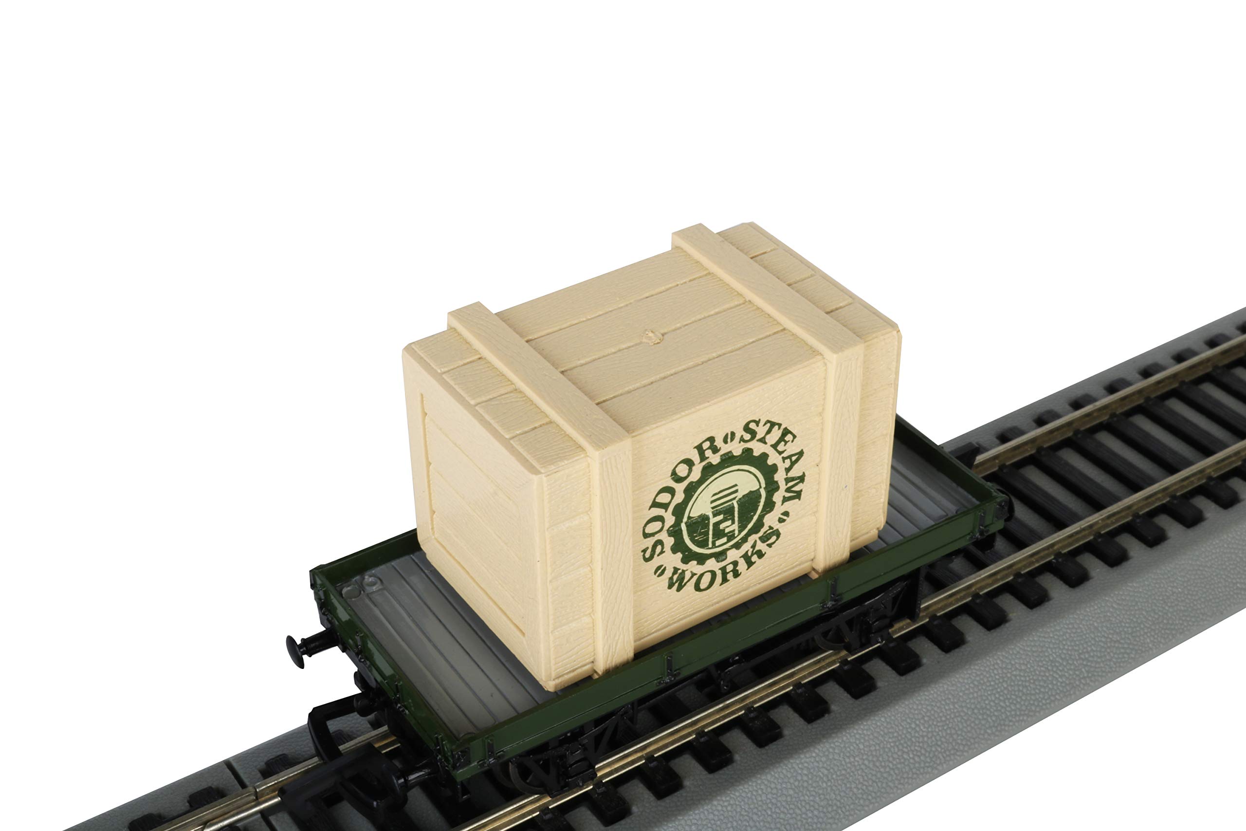 Bachmann Trains - Thomas & Friends™ 1 Plank Wagon with SODOR STEAM Works Crate - HO Scale