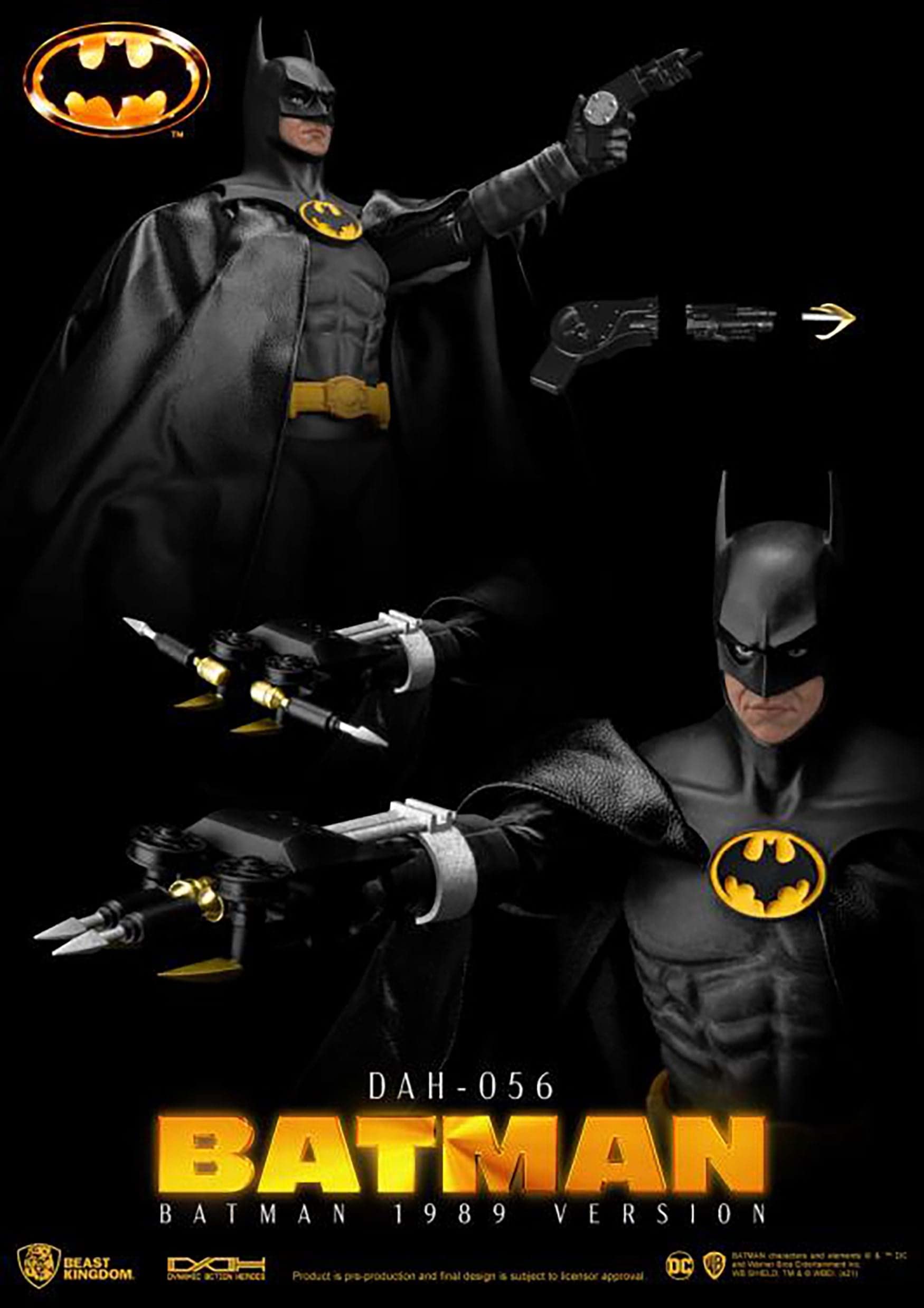 Beast Kingdom Batman 1989: Batman DAH-056 Dynamic 8ction Heroes Action Figure Multicolor