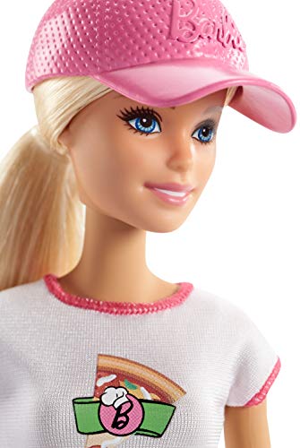 Barbie Pizza Chef Doll & Playset, Toy Oven & Counter with Sliding Conveyer Belt, Molds, 3 Dough Colors & Accessories (Amazon Exclusive)