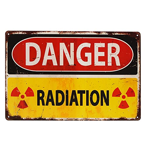 dingleiever-Danger Sign-Danger Radiation Allied Military Vintage Metal Sign -Funny Vintage Signs