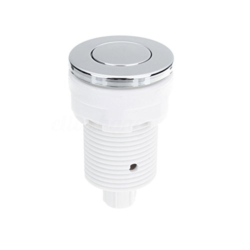 Air Button Switch Pneumatic Multipurpose Home sy Install Massage Bathtub Stainless Steel Push Button Garbage Disposal Spa On Off(28mmWhite)