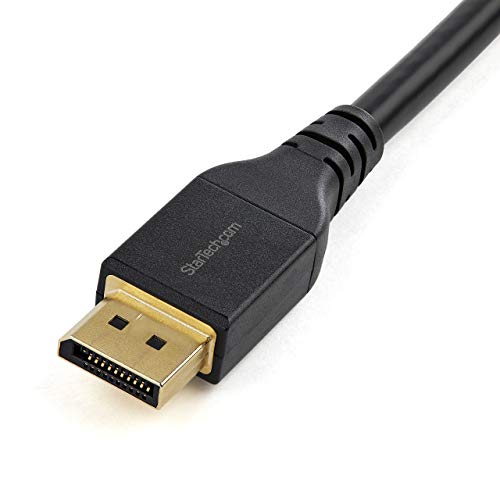 Startech.com 4m VESA Certified DisplayPort 1.4 Cable - 8K60Hz HBR3 HDR - 13ft Super UHD DisplayPort to DisplayPort Monitor Cord - Ultra HD 4K 120Hz DP 1.4 Slim Video Cable M/M DP Connector (DP14MM4M)