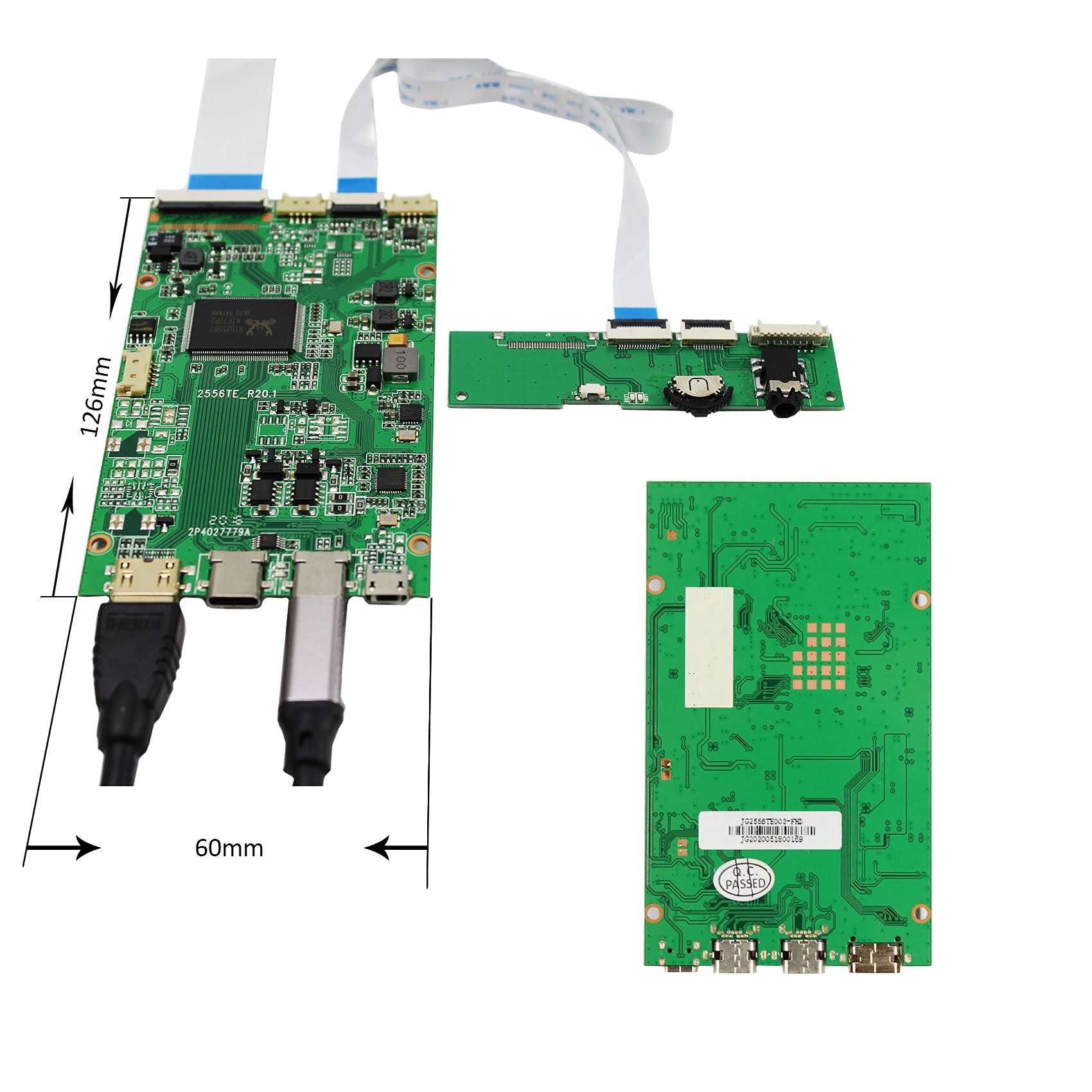 VSDISPLAY 14" 14 Inch 1920X1080 IPS LCD Screen with HD MI Type C LCD Controller Board VS-RTD2556HC-V2