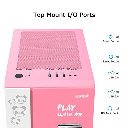 SZD S590 Gaming pc case (Pink)