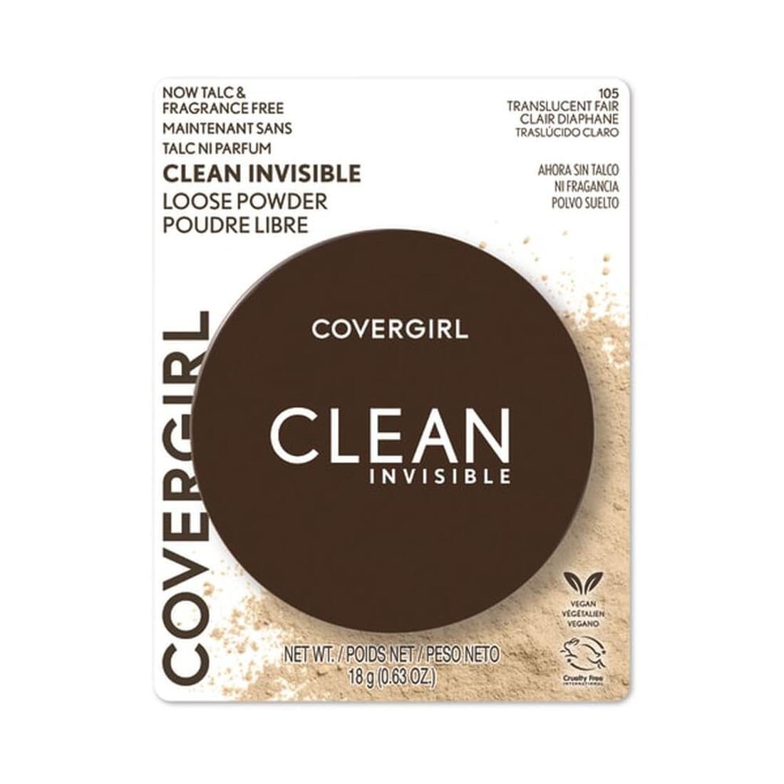 COVERGIRL Professional Loose Finishing Powder, Translucent Fair, 0.7 Fl Oz, Sets Makeup, Controls Shine, Won't Clock Pores, Small Compact, Lightweight Formula