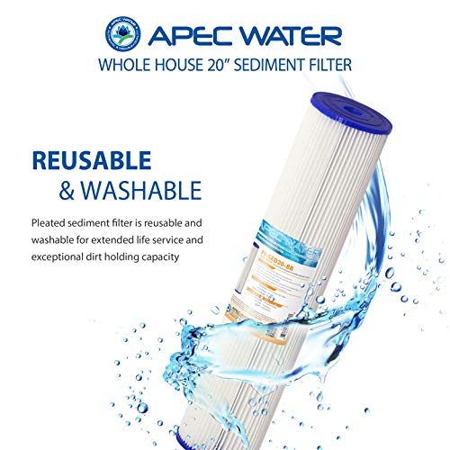 APEC Water Systems CB1-SED20-BB Whole House Sediment Water Filter 20" Home Filtration System