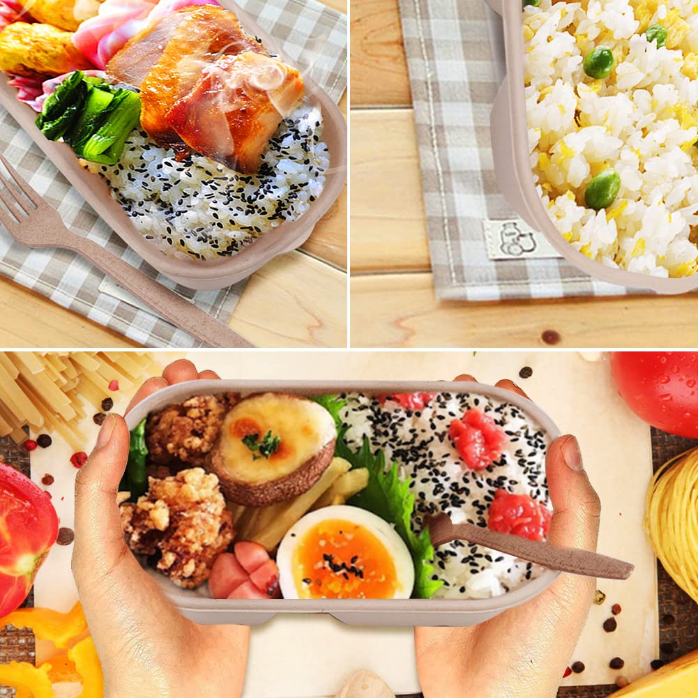 50Pcs Disposable Bowls with Lids and Forks,2 Compartment Paper Pulp Compostable Food Storage Container,Biodegradable Disposable Bowls Leakproof and Microwave Safe,for Hot/Cold Use