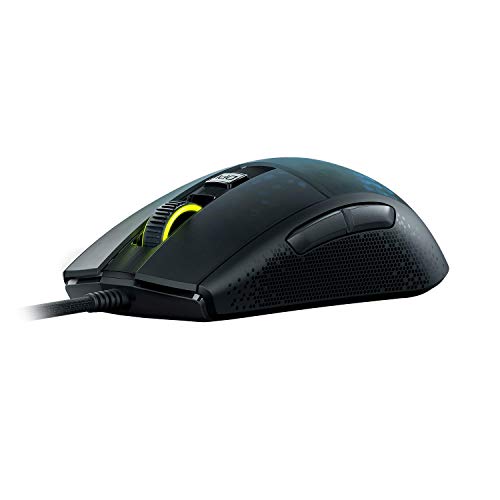 ROCCAT Pyro Mechanical Gaming Keyboard with RGB Lightning, Black (ROC-12-622) Burst Pro Lightweight Optical Gaming Mouse & ROCCAT Elo 7.1 USB Wired Surround Sound PC Gaming Headset