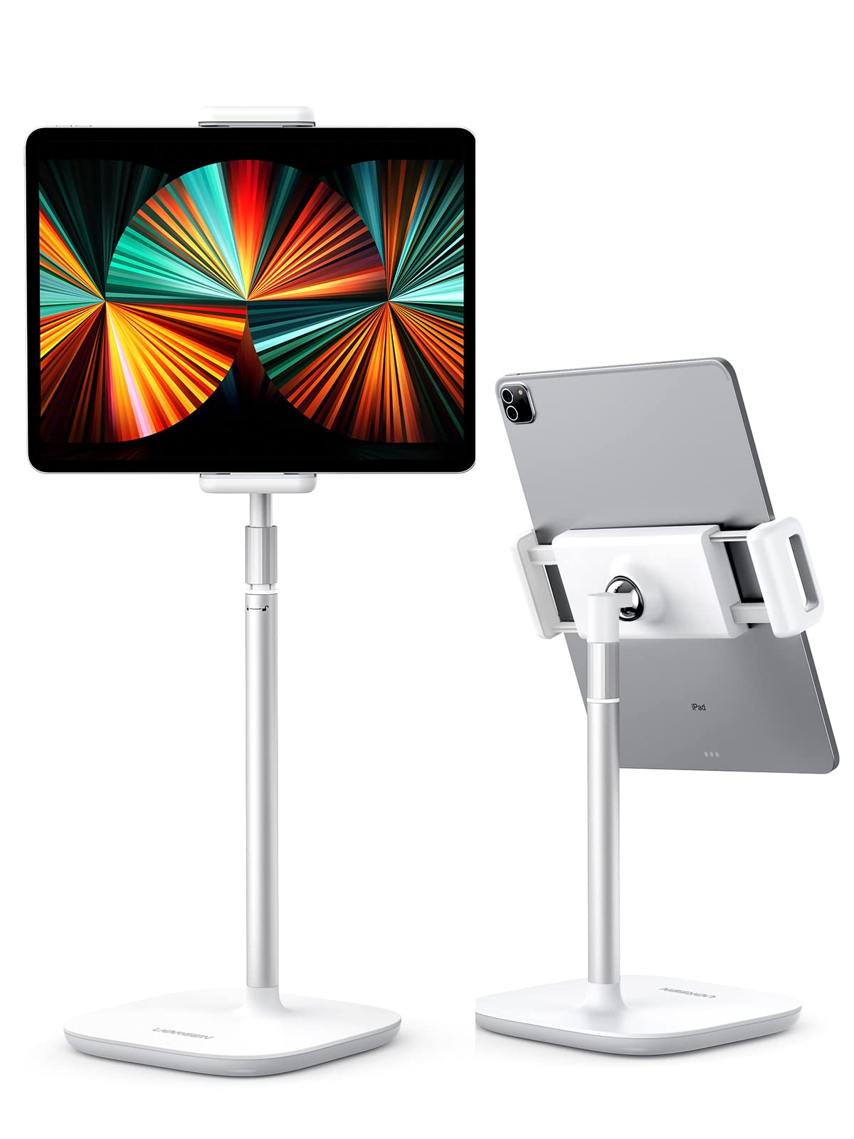 UGREEN Tablet Stand Holder for Desk Height Adjustable Stand Aluminum Alloy Cradle Desktop Tablet Mount Dock Compatible with iPad Pro 12.9, iPad Air Mini 5 4 3, E-Book Reader