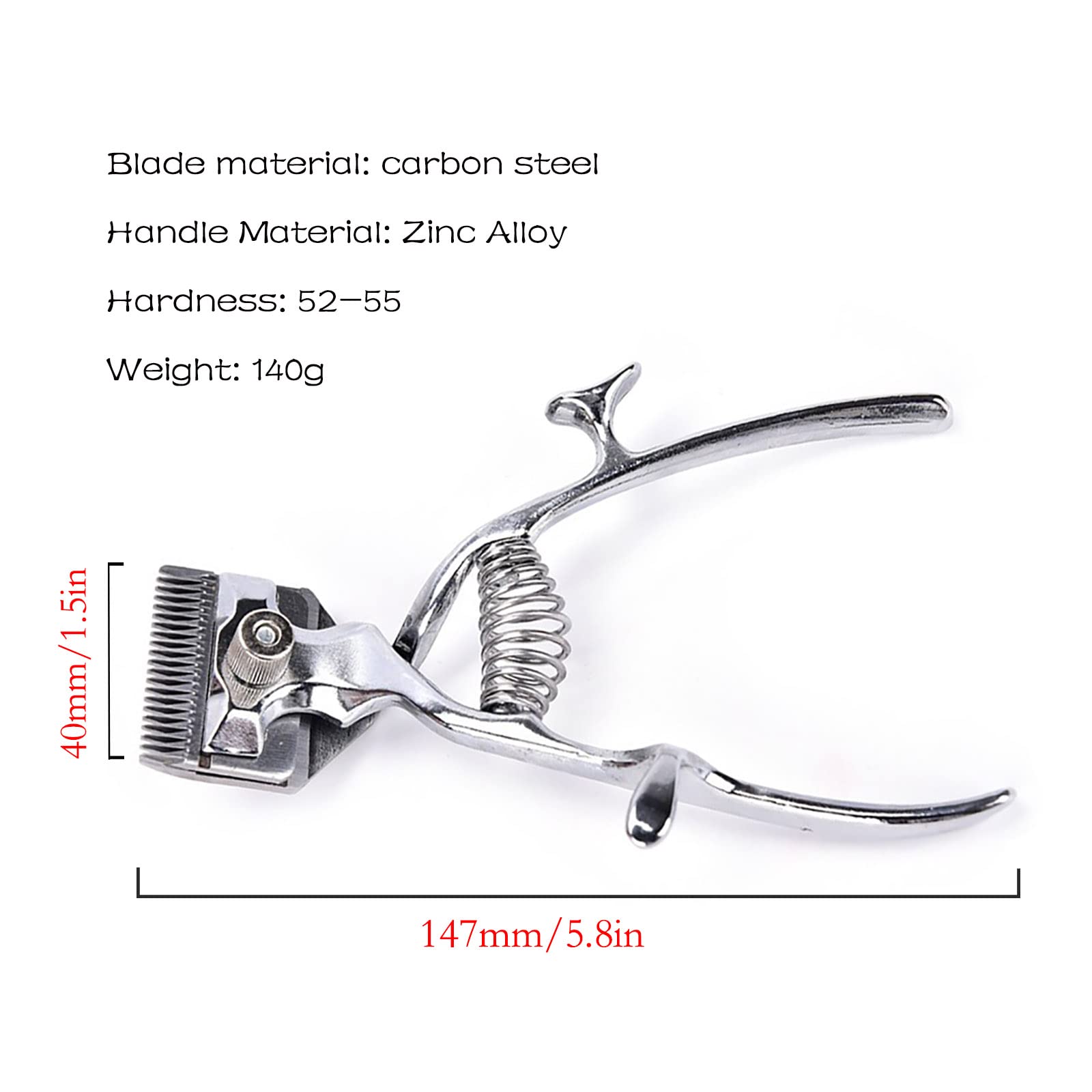 QWQ69 Barber Tools Hand Hair Clippers Manual Metal Portable Trimmer Cutter