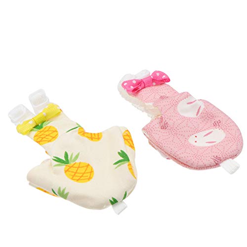 Baluue Bird Clothes, Flight Suit, Bird Diaper, 2pcs Bird Parrot Nappy, Cockatiel Diaper(Size S, Random Style)