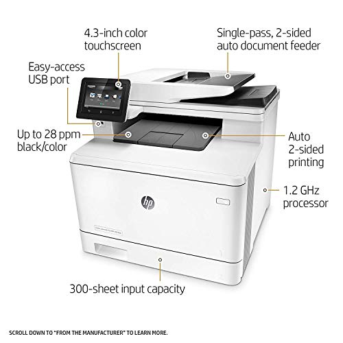 HP Laserjet Pro M477fdn All-in-One Color Printer (CF378A#BGJ) (Certified Refurbished)