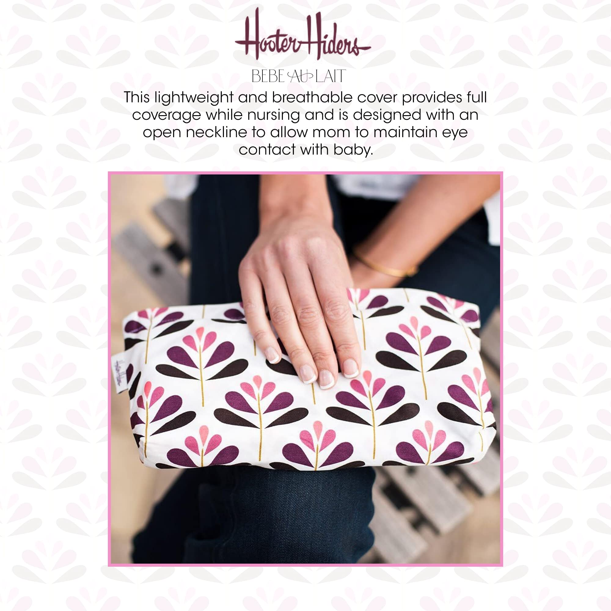 Bebe au Lait's Hooter Hiders Nursing Cover, Apron, Shawl, Privacy Covers for Breast Feeding & Pumping, Breastfeeding Cover for Mom, Soft, & Breathable Muslin Cotton with 2 pockets -Verbena