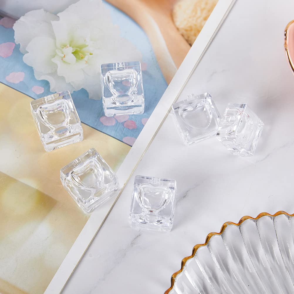 5Pcs Empty Plastic Cosmetic New Clear Refillable Plastic Heart Shape Pot Jars Bottles Make up Cosmetic Containers with Lids for Face Cream Lotion Eye Shadow Lip Balm