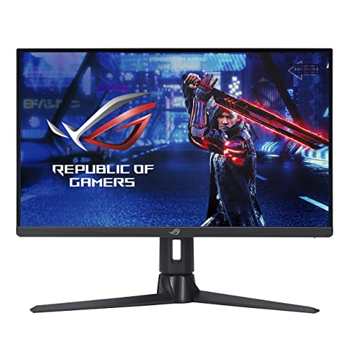 ASUS ROG Strix 24.5ā 1080P Gaming Monitor (XG256Q) - Full HD, Fast IPS, 180Hz, 1ms, G-Sync Compatible/FreeSync, DisplayPort, HDMI, DisplayHDR400 , BLACK