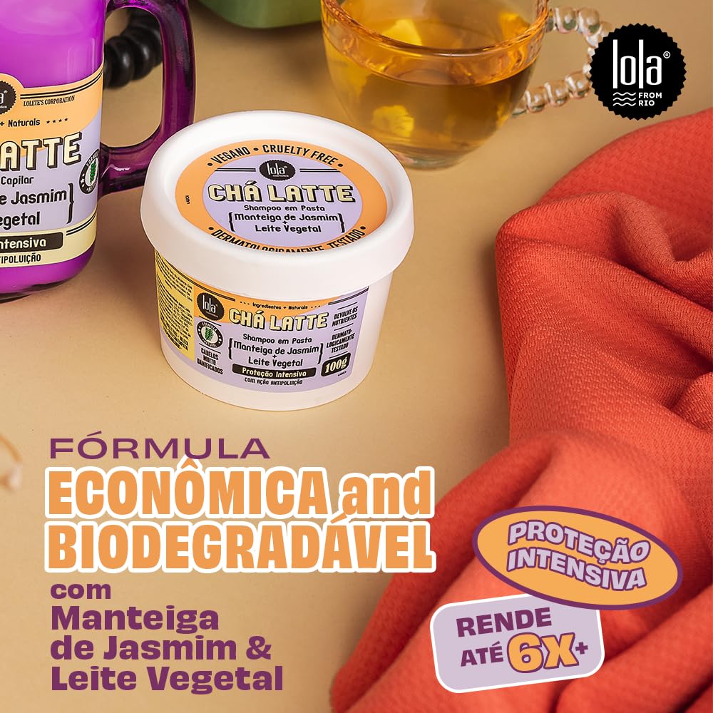 Lola From Rio - Chai Latte - Jasmine Shampoo, Restores Damaged Hair and Restores Lost Nutrients 3.53 Fl Oz