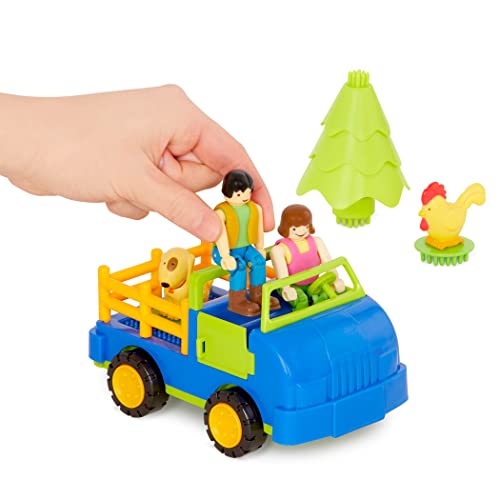 Battat- Bristle Blocks- STEM Interlocking Building Blocks- 67 pc Farm Playset- Developmental Toys for Toddlers & Kid- Barnyard Playset- 2 Years +