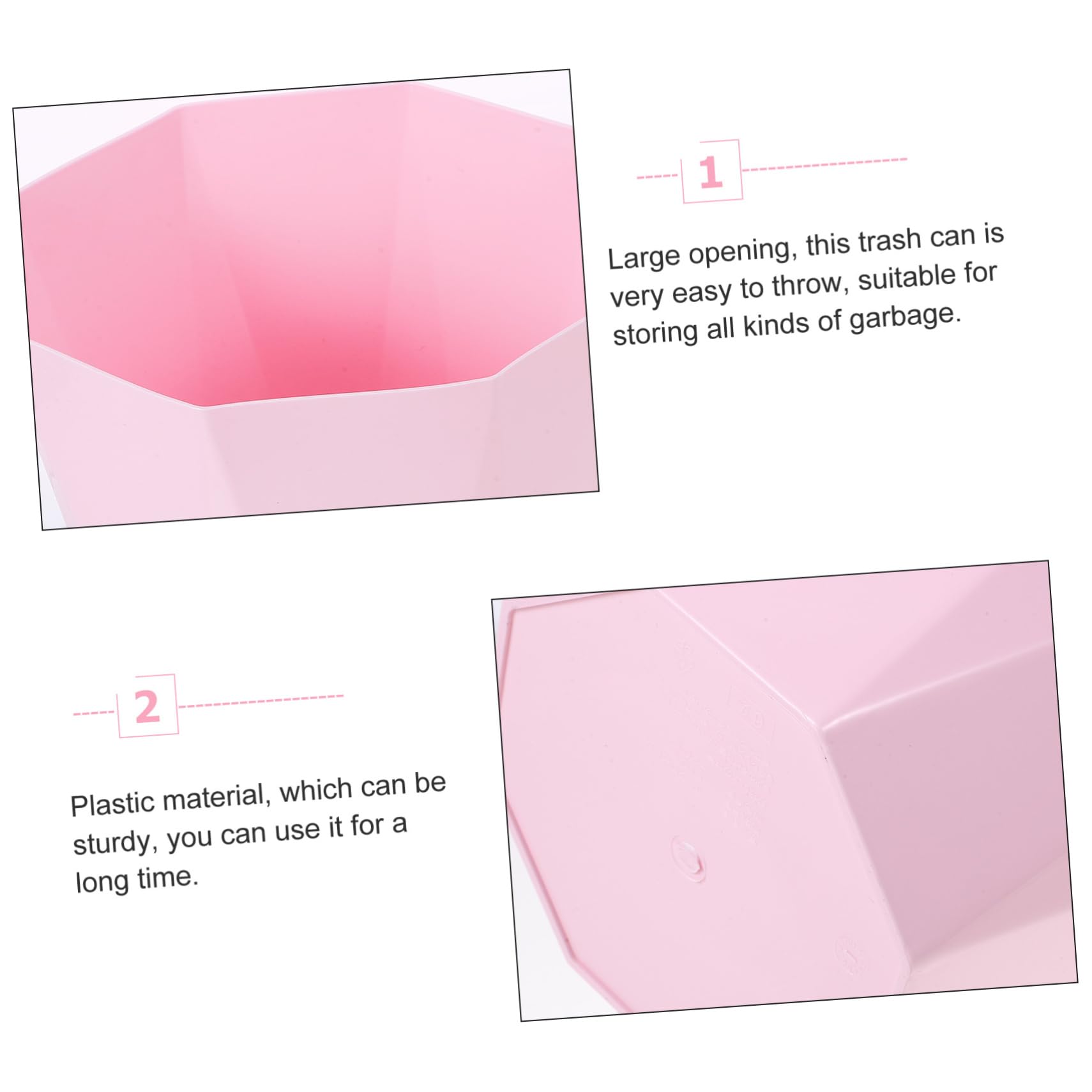 JOINPAYA 1pc Compact Garbage Can Trash Can with Lid Bathroom Trash Can Bedroom Trash Can Hotel Garbage Bin Trash Can for Car Household Trash Can Pink Automatic Office Wastebasket