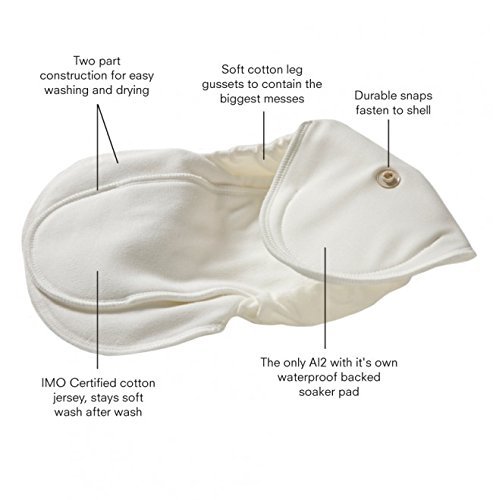 GroVia Experience Package: 2 Shells + 4 Organic Cotton Soaker Pads (Color Mix 10 Snap)