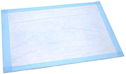 Disposable Baby Changing Pad Liner - Economy Pack 50 Count (17 x 24 Inch) - Waterproof Absorbent Blue Hospital Underpad for Incontinence with Moisture Protector - Small Chux by BrightCare