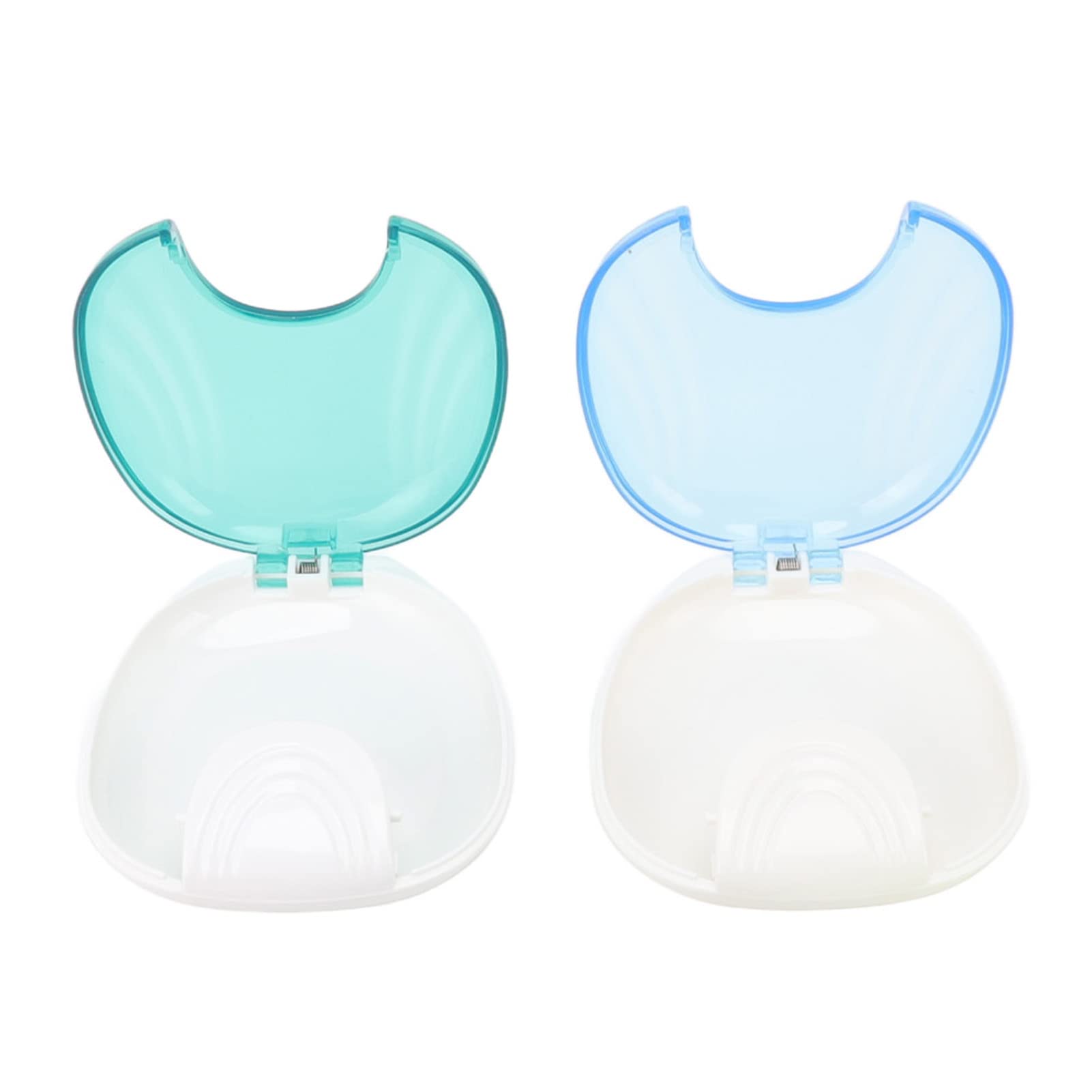 5pcs Slim Retainer Case, Portable Travel Denture Case Storage Container with Tight Snap Lock for Aligners Orthodontic Mouth Guard