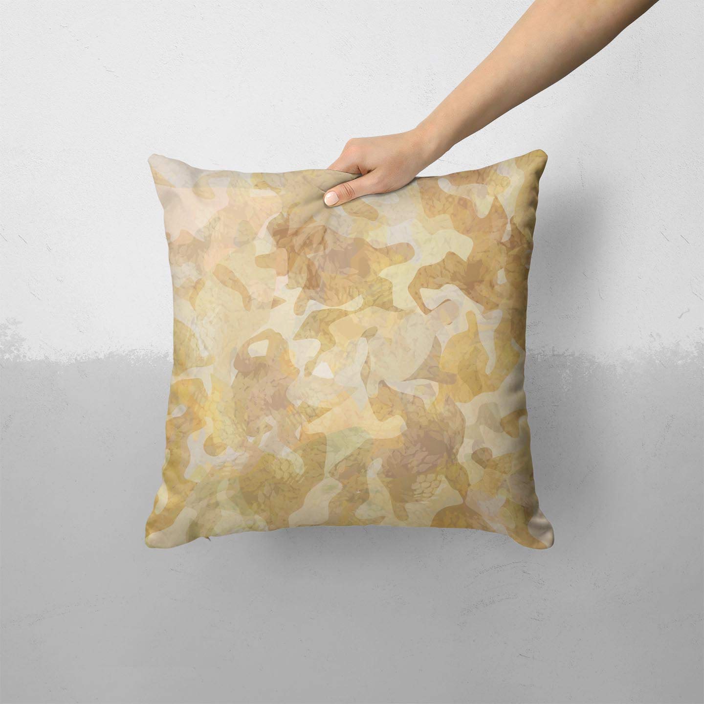 iiRov Desert Camouflage V1 - Custom Decorative Home Decor Indoor or Outdoor Throw Pillow Cover for Sofa, Bed or Couch Cushion (Pillow CASE Cover ONLY)