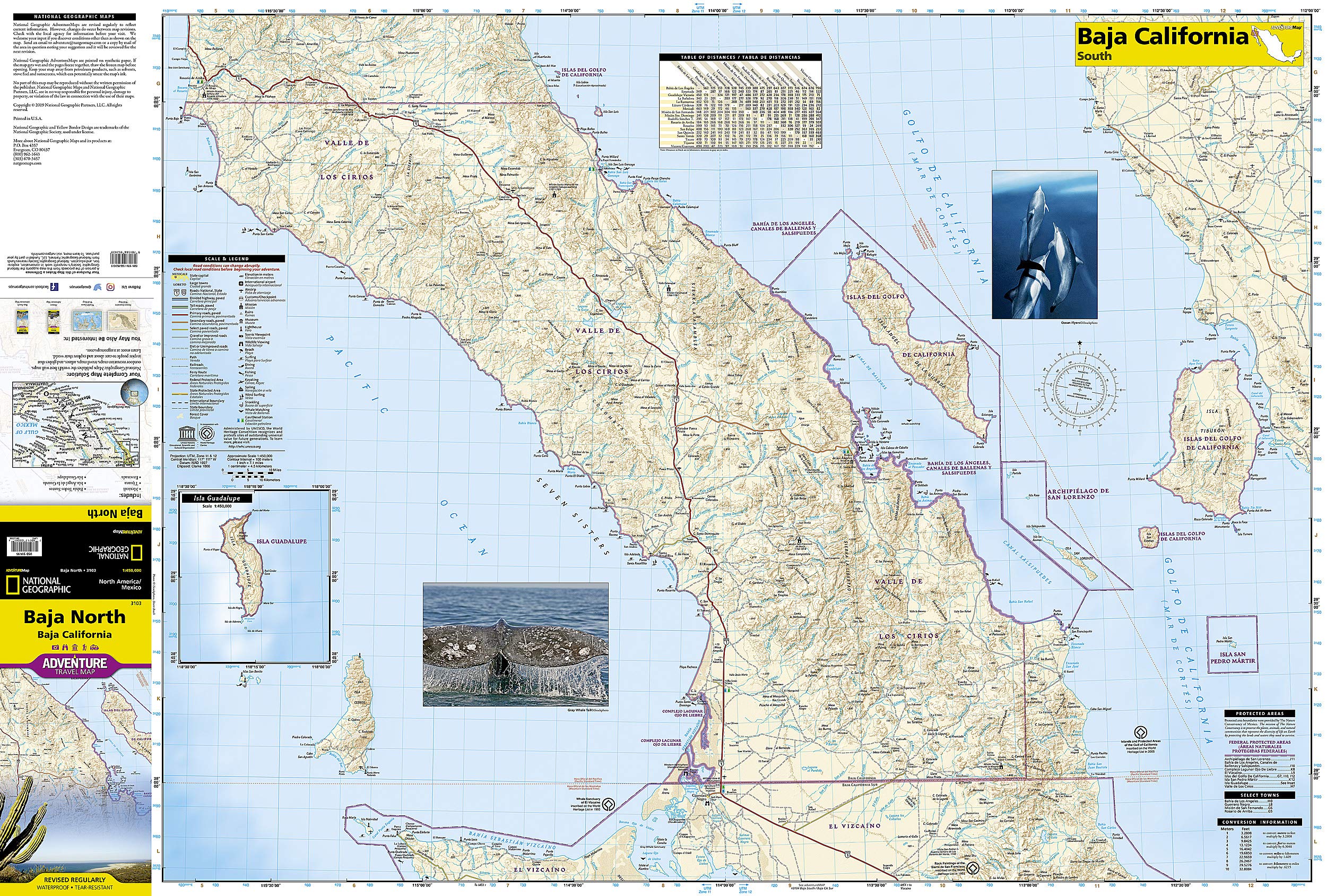 Baja North: Baja California Map [Mexico] (National Geographic Adventure Map, 3103)
