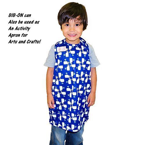 Bib-On, Full-Coverage Bib and Apron Combination for Infant, Baby, Toddler Ages 0-4. (Dinosaurs)