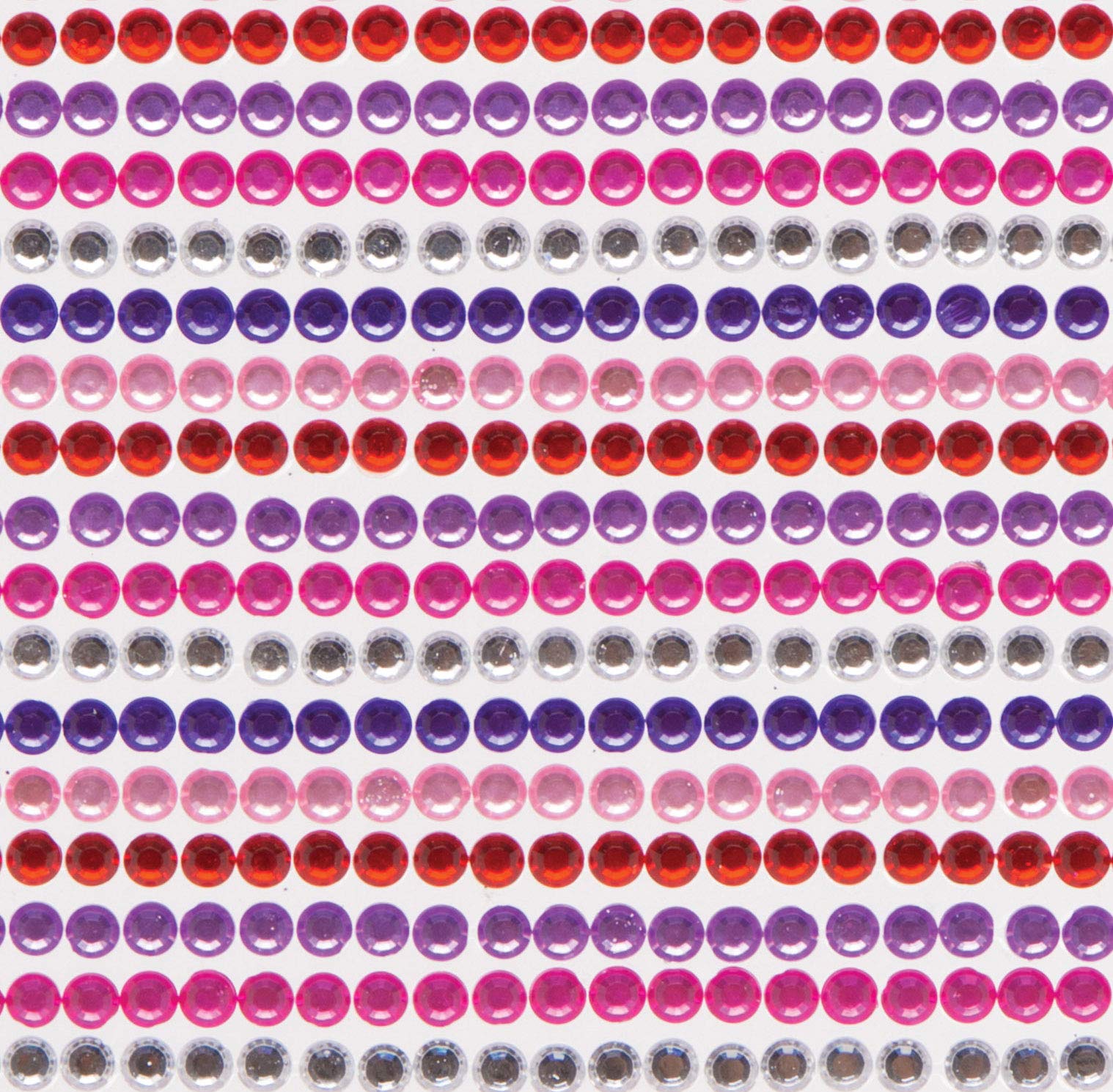Baker Ross AT369 Red, Pinks & Purple Self-Adhesive Gems - Pack of 900, Assorted Jewel Sticker Craft Embellishments for Kids Arts and Crafts Decorating