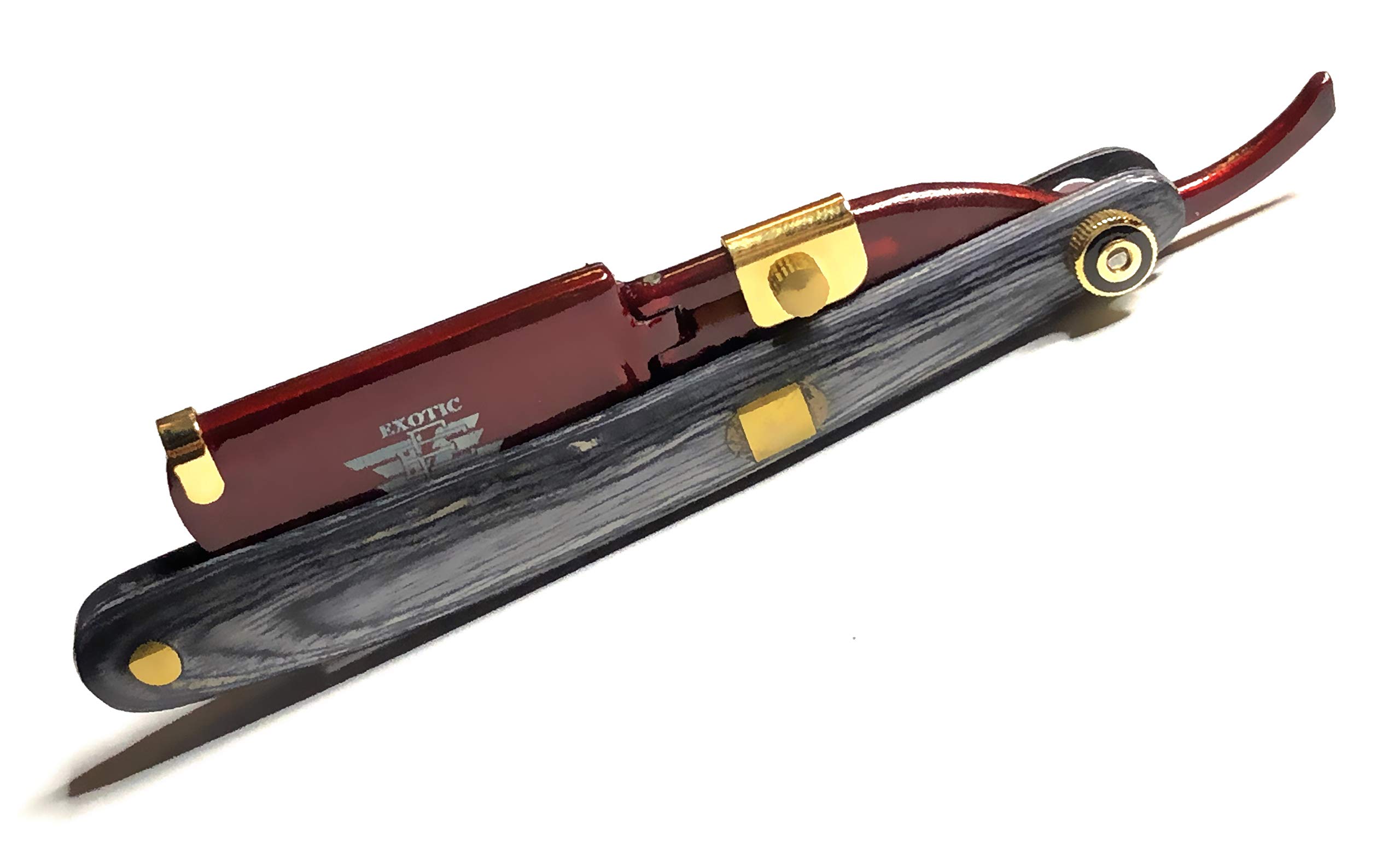 Special Edition Black, Gold, and Maroon Shaving Professional Straight Edge Razor Knife - Cut Throat Shavette - All Purpose Shaver