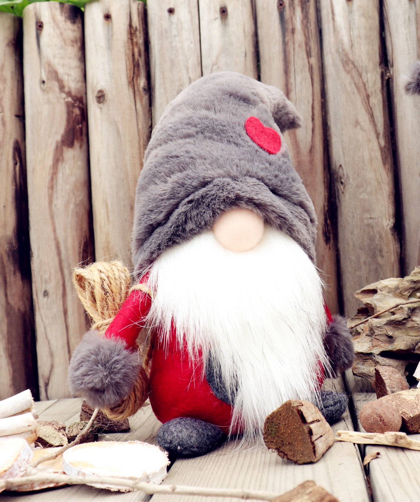 Amazlab Swedish Santa Gnome Plush, Handmade Scandinavian Tomte Nordic Nisse Sockerbit Elf Dwarf Home Household Ornaments, Christmas Santa Decoration