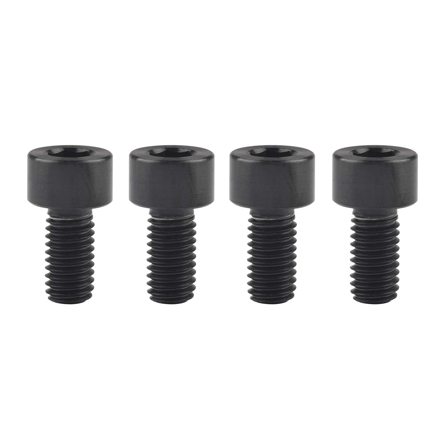 Wanyifa Titanium Ti M5 x 10 12 15 18 20 25 30 35 40 45 50 55 60mm Bicycle Allen Hex Socket Head Screw Pack of 4 (M5x10mm, Black)