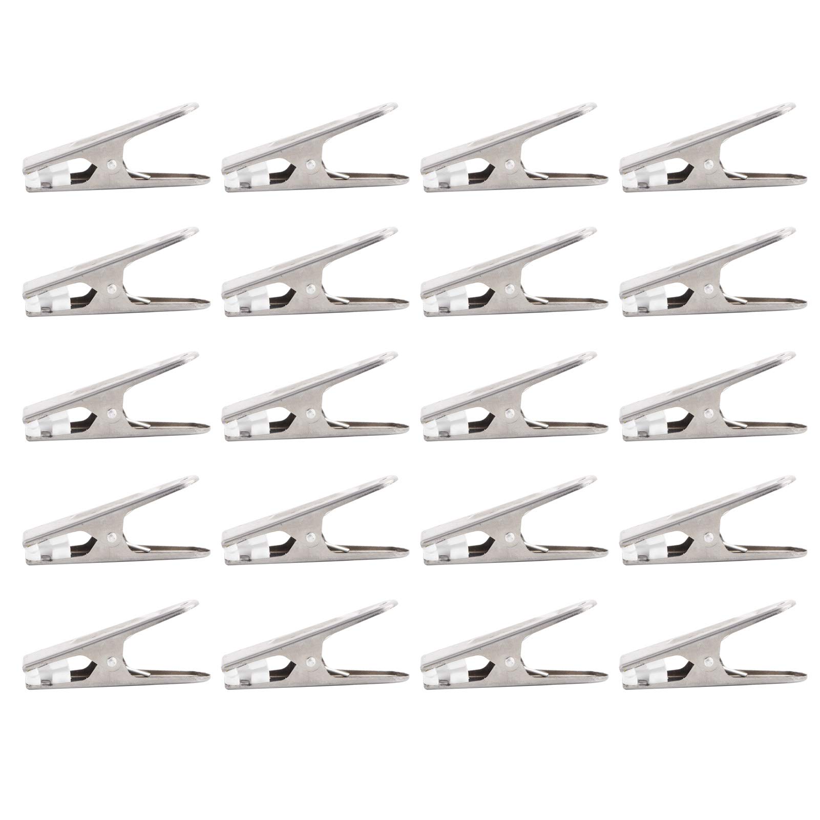 Clothes Clip, 20pcs Stainless Steel Laundry Clips with Heavy Duty Clamp Metal Clothes Pegs for Hanging Laundry Home Kitchen Outdoor Travel Office
