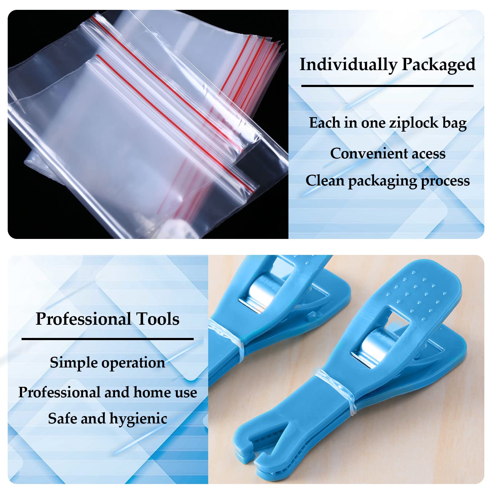 Body Piercing Clamps Tool - Usiriy 25PCS Disposable Triangle Body Piercing Needle Slot Forcep Clamp Piercing Clip Puncture Hemostatic Forceps Ear Nose Lip Navel Piercing Supplies Blue Plier (Triangle)