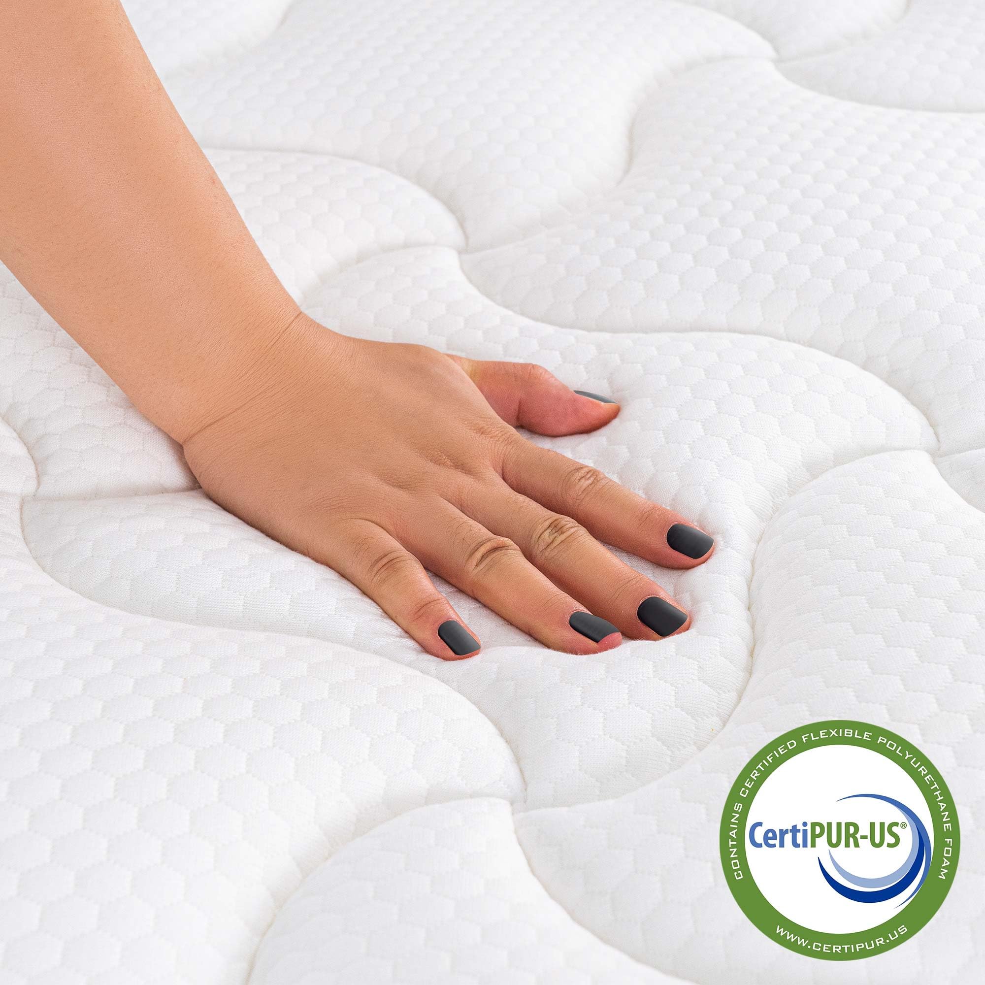 PAMYO King Mattress, 14 Inch Memory Foam Hybrid Pocket Spring Mattresses in a Box, Medium Firm Breathable Pillow Top Pressure Relief, CertiPUR-US Certified