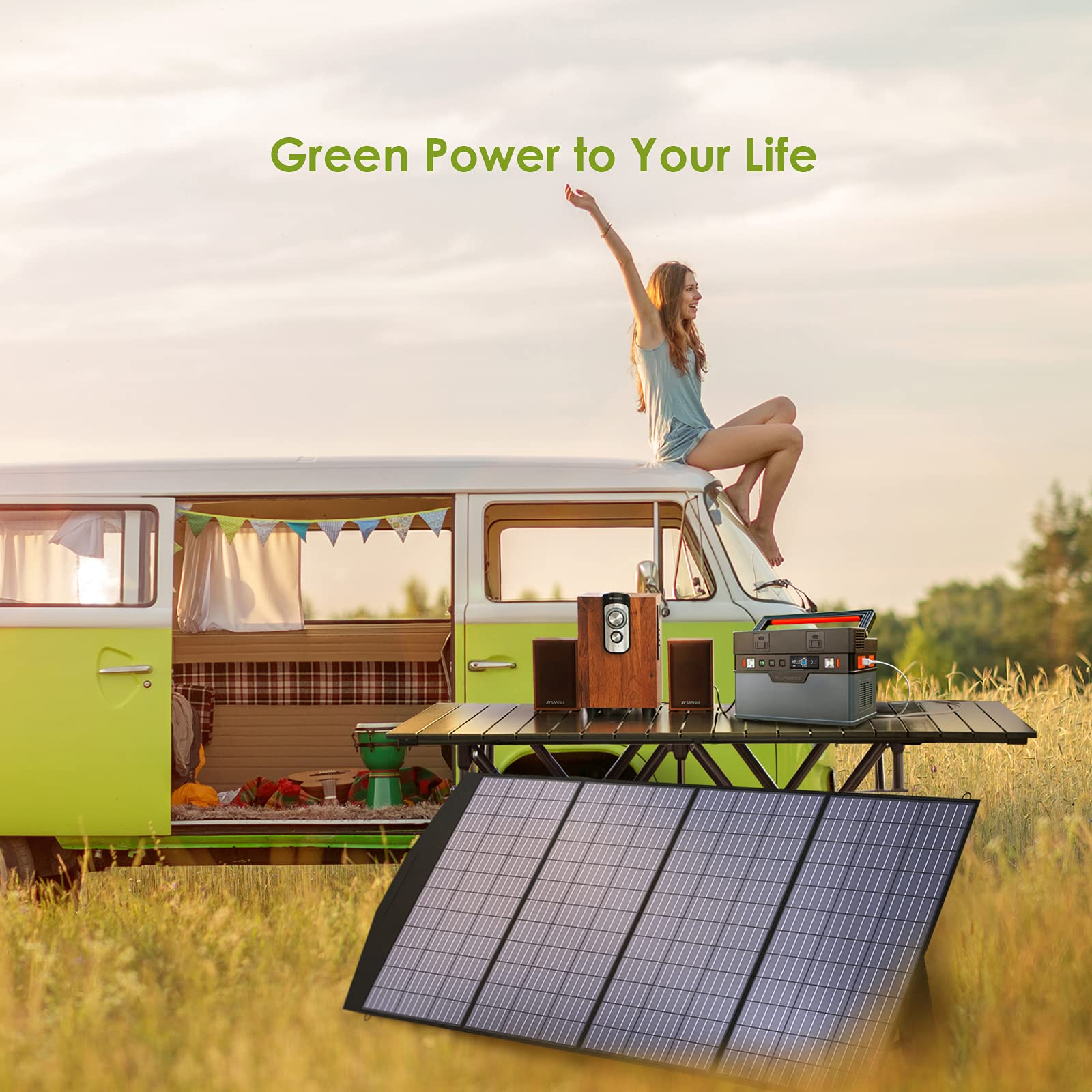 ALLPOWERS SP033 200W Portable Solar Panel 18V Foldable Solar Panel Kit with MC-4 Output Waterproof IP66 Solar Charger for RV Laptops Solar Generator Van Camping Off-Grid