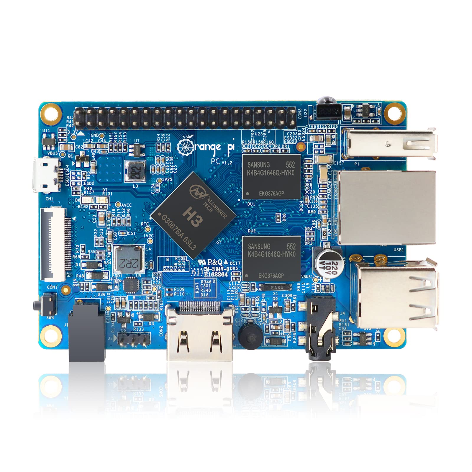 Orange Pi PC AllWinner H3 1GB Quad Core Single Board Computer Microcontroller Mini PC Run Android Ubuntu Debian (OPI PC)