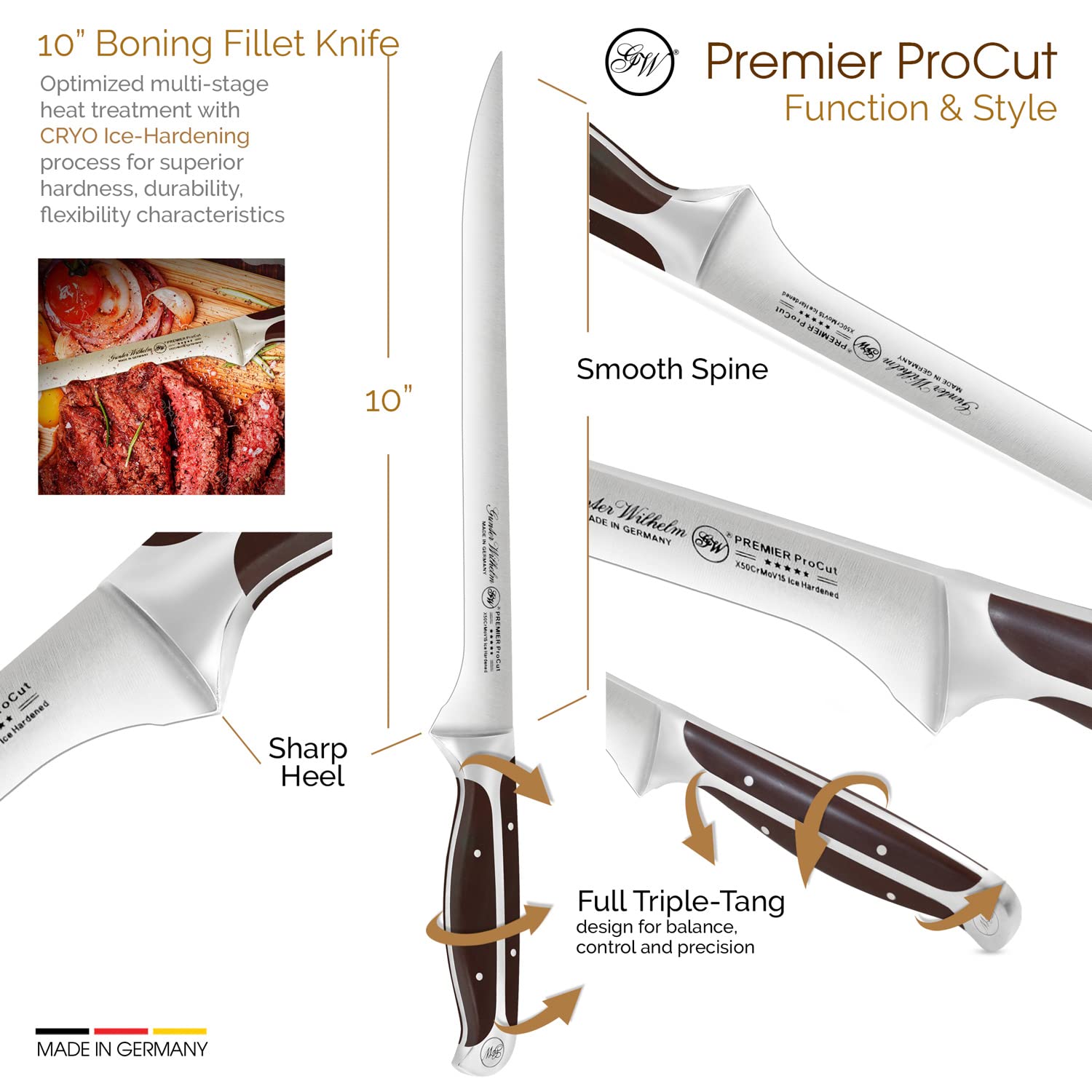 Gunter Wilhelm 30-309-0310 Premier ProCut 10" Filet