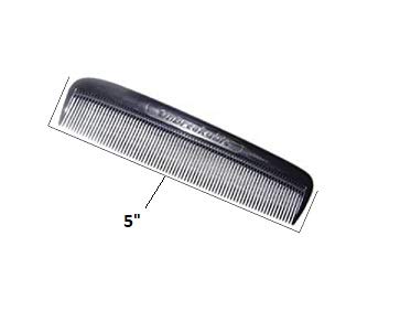 G.B.S Pocket Comb Black Course Fine and All Fine Pocket Comb, Pack of 12