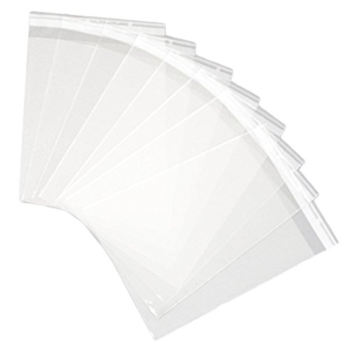 Hustar 100 Pcs Clear Self Sealing Cello Cellophane Bags Bakery Candle Soap Cookies Poly Bags 5x7 inch