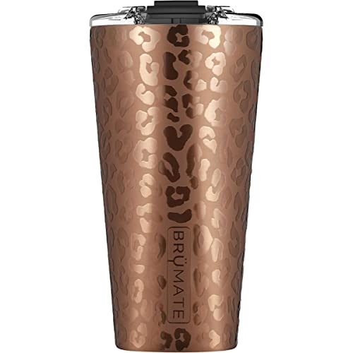 Brumate 6027239 20 oz Imperial Pint Leopard Gold BPA Free Vacuum Insulated Tumbler Gold