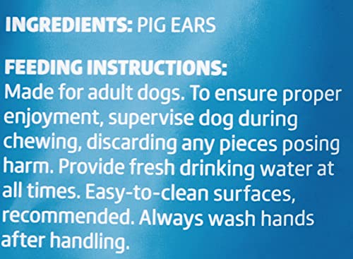 Amazon Brand – Wonder Bound Whole Pig Ears Dog Treats, Pork, 4.23 ounce, 6 Count (Pack of 1)