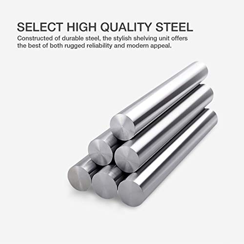 Isyunen 5 Tier Shelving Unit Adjustable Wire Shelves Organizer Shelf Rack Heavy Duty Storage Unit Black/Silver/White… (Black, 5 Tier)