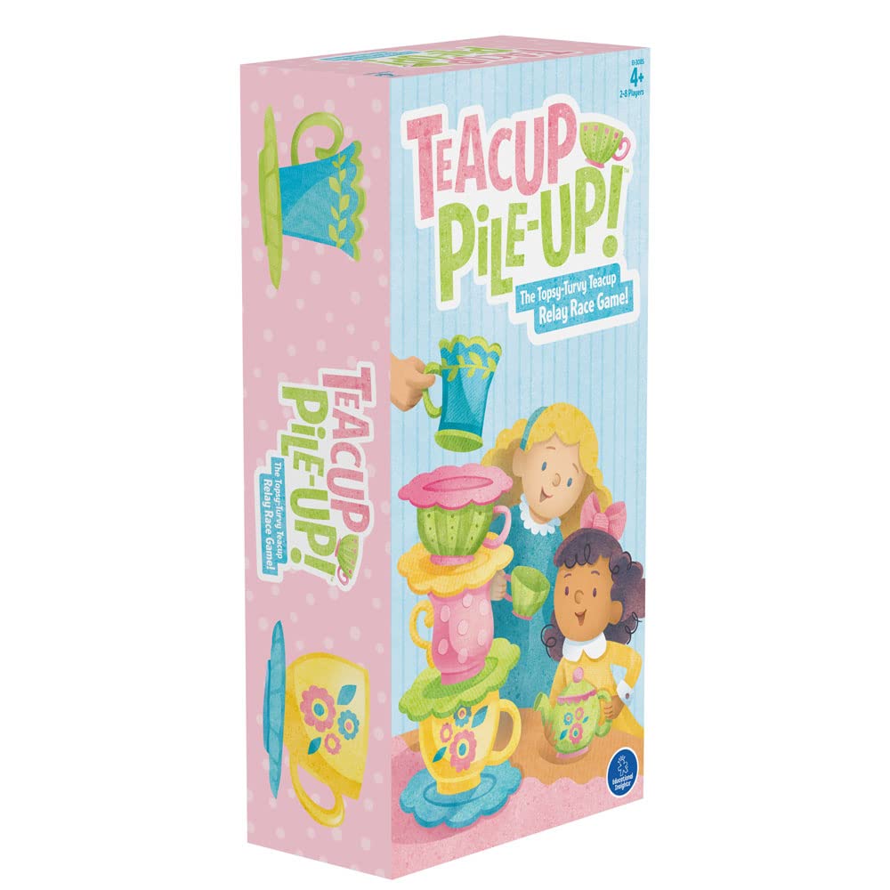Educational Insights Teacup Pile-Up! Relay Game, Preschool Board Game, Gift for Kids Ages 4+