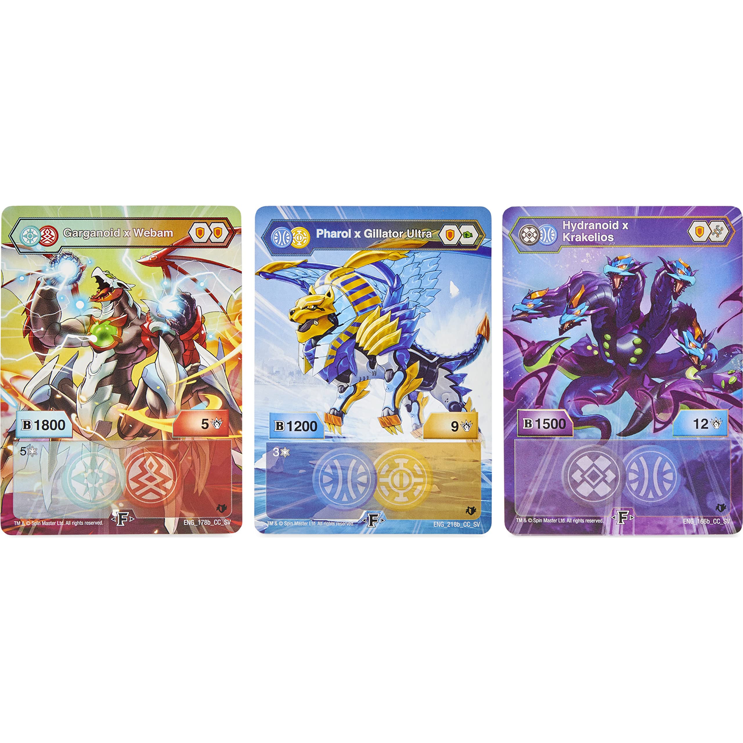 Bakugan Starter Pack 3-Pack, Fused Trox x Nobilious Ultra, Armored Alliance Collectible Action Figures