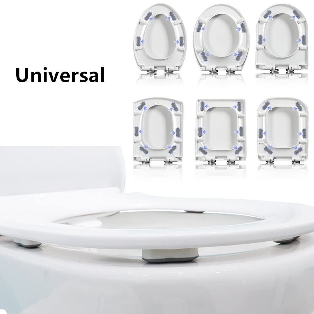 Bidet Toilet Seat Bumper 8 Pcs Bidet Attachment for Toilet,Universal Seat Bumper Kit Replacement Bumpers with Strong Adhesive, Reduce The Noise,Stop The Toilet from Sliding