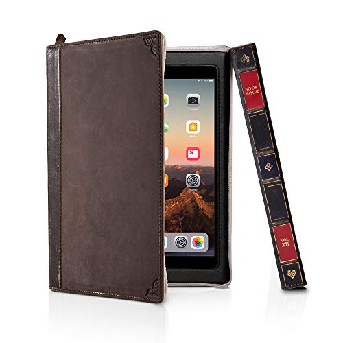 Twelve South BookBook Case for iPad Mini 5 | Hardback Leather Cover with Multi-Angle Viewing and Apple Pencil Slot (Brown)
