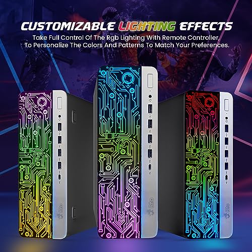 BTO RGB Gaming PC Desktop - Intel Core i5 7th Gen, 16GB DDR4 Ram, 1TB SSD, NVIDIA GeForce GTX 1050 Ti 4GB Graphics Card, Windows 10 Pro, Computer Tower for PC Gaming, HDMI (Renewed)